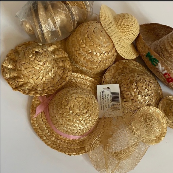 Art | Mini Straw Hat Bundle Wicker Mini Hats Decor Artwall Decor Boho ...